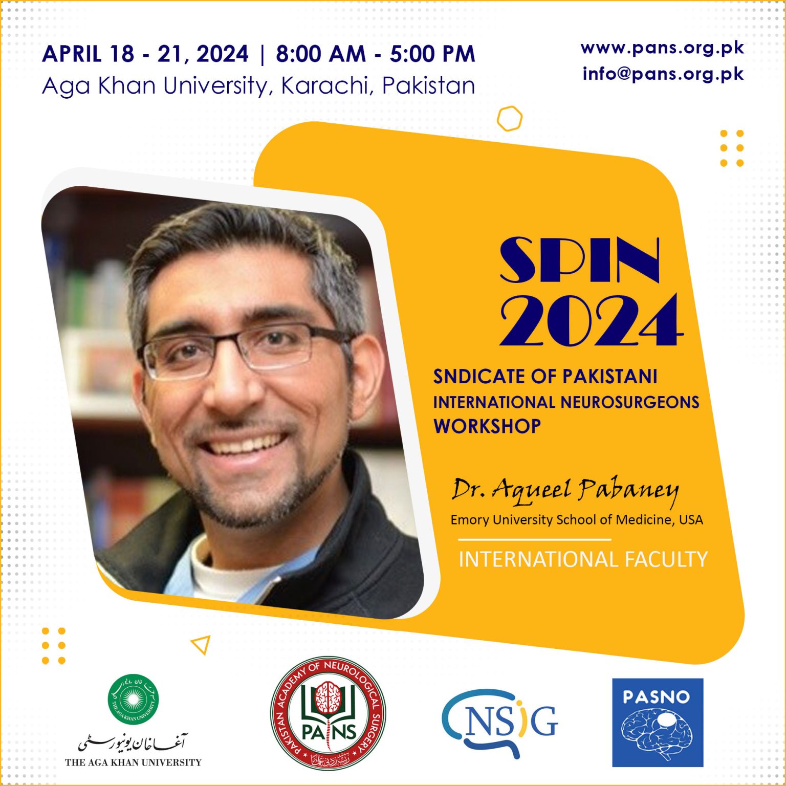 Syndicate of Pakistani International Neurosurgeons Workshop | SPIN 2024 ...